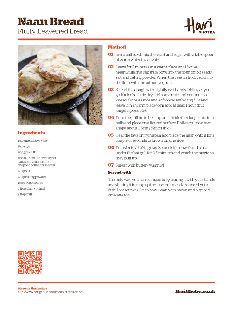 Naan Bread | PDF | Dough | Baker's Yeast