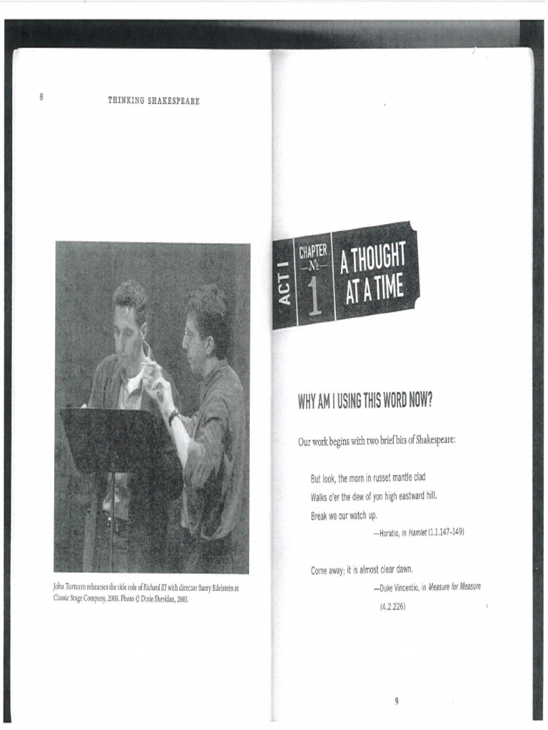 Thinking Shakespeare Chapter 1 | PDF