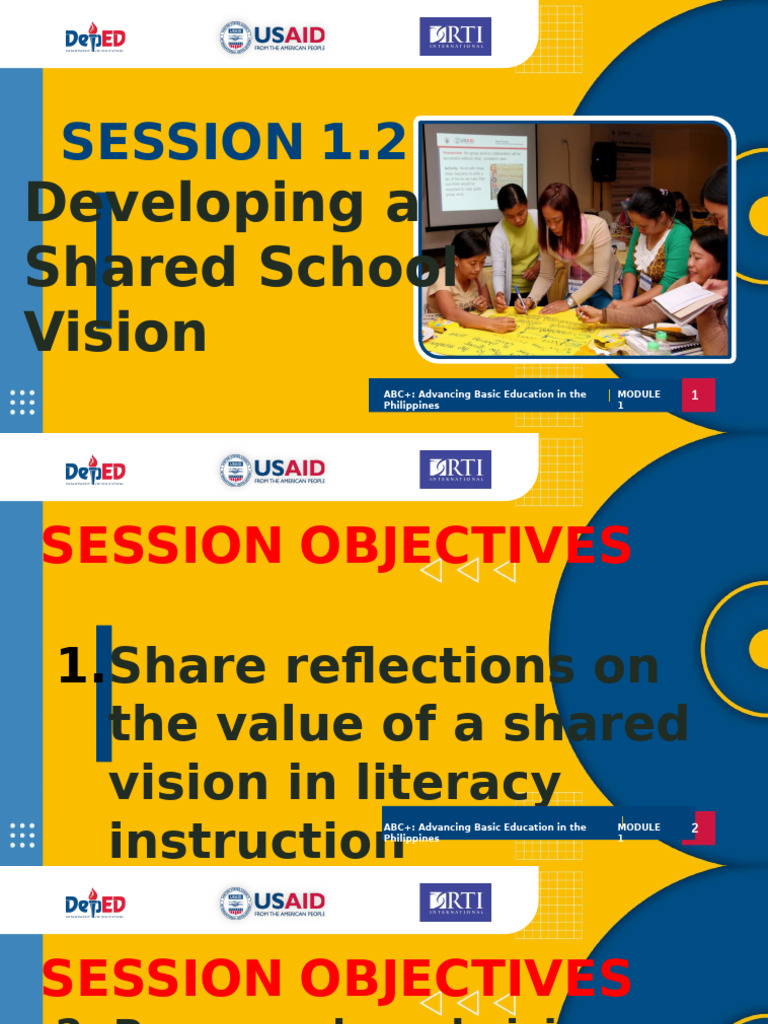 SESSION 1.2 DEVELOPING A SHARED SCHOOOL VISION-for Sharing 2 | PDF