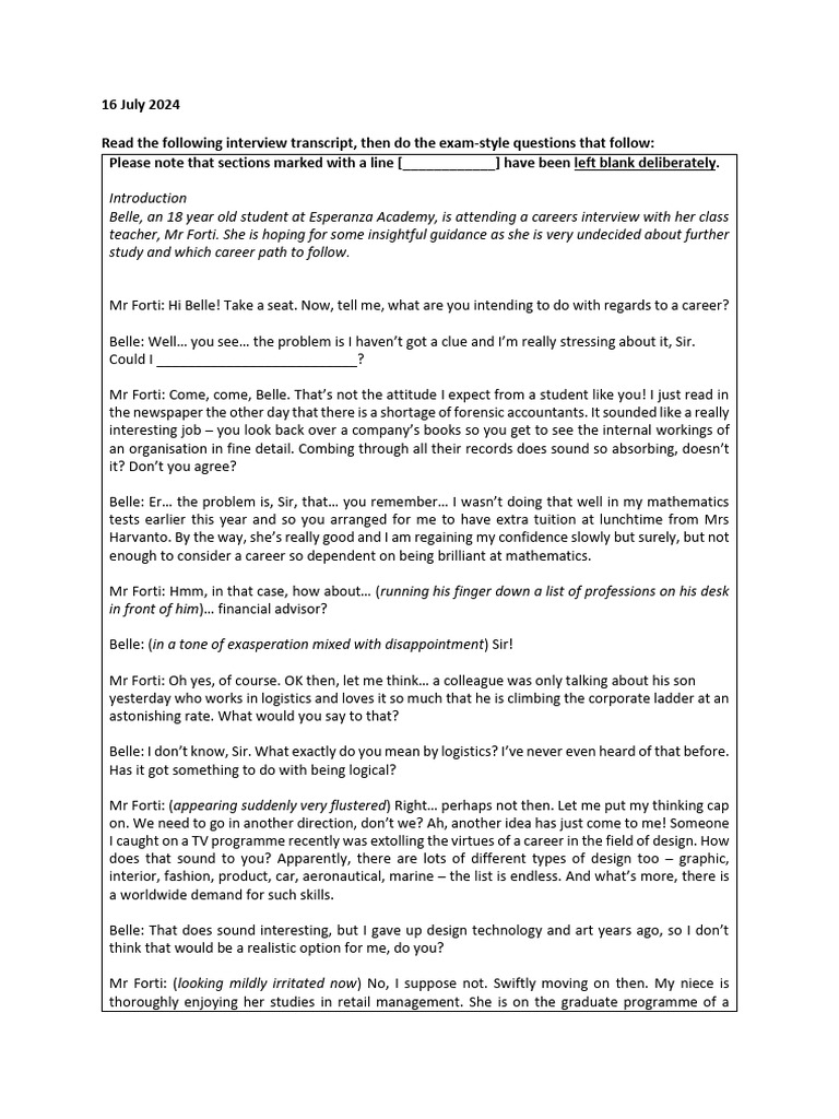 Reading Comprehension A Levels | PDF