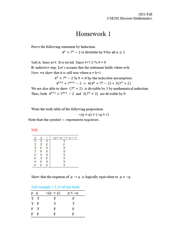 Homework01 Solution | PDF