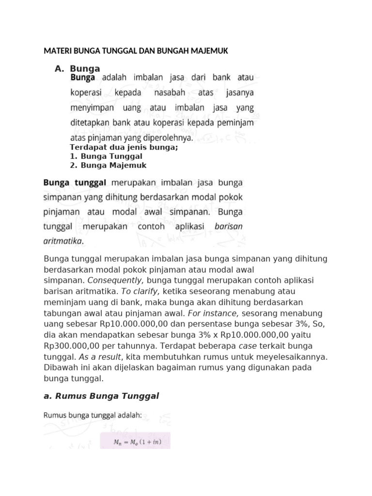 Materi Bunga Tunggal Dan Bungah Majemuk | PDF