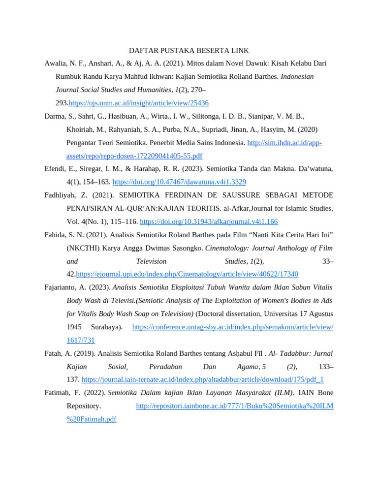 DAFTAR PUSTAKA BESERTA LINK | PDF
