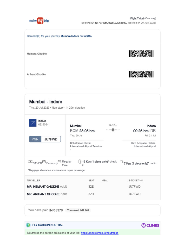 Trips Flight DownloadETicket | PDF