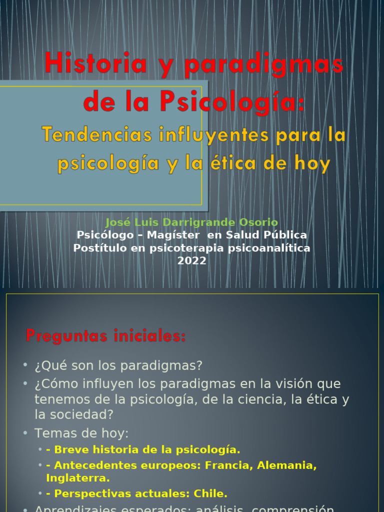 Clase 2.5 Historia & Paradigmas en Psic 2022 | PDF