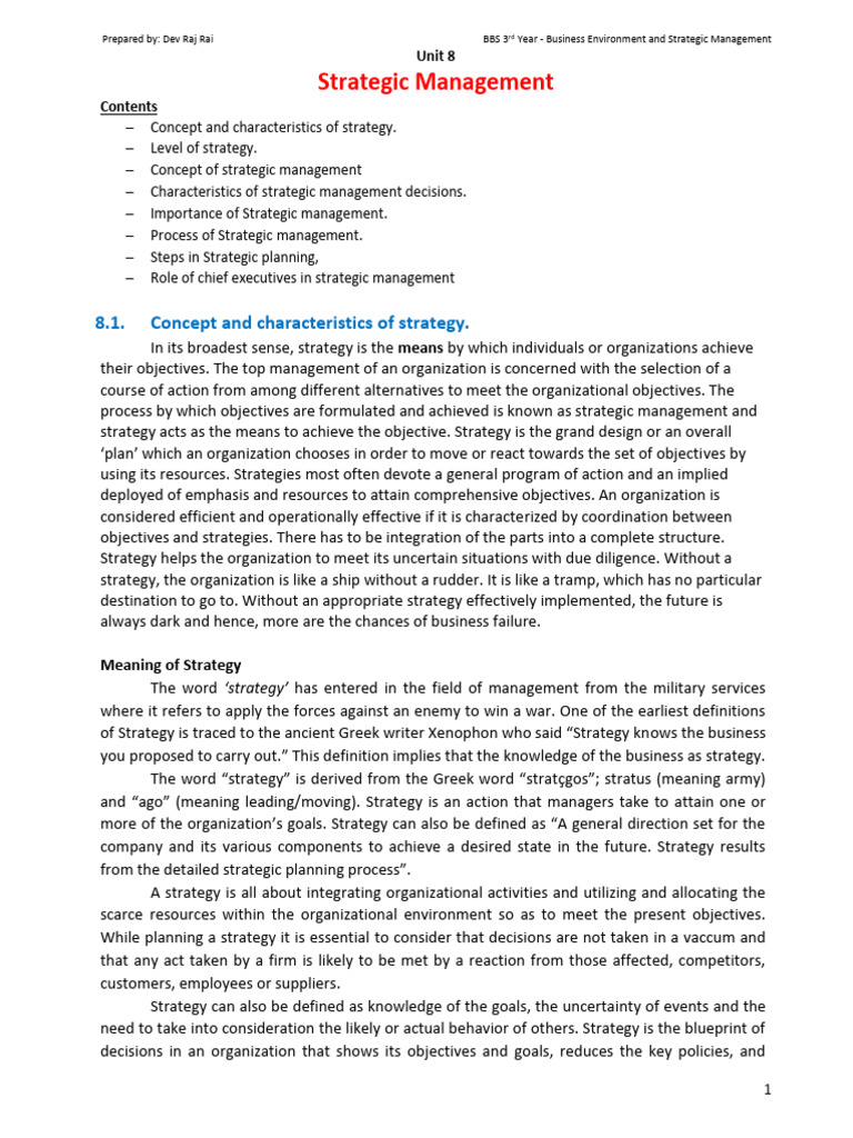 Prepared by Dev Raj Rai BBS 3 RD Year Bu | PDF