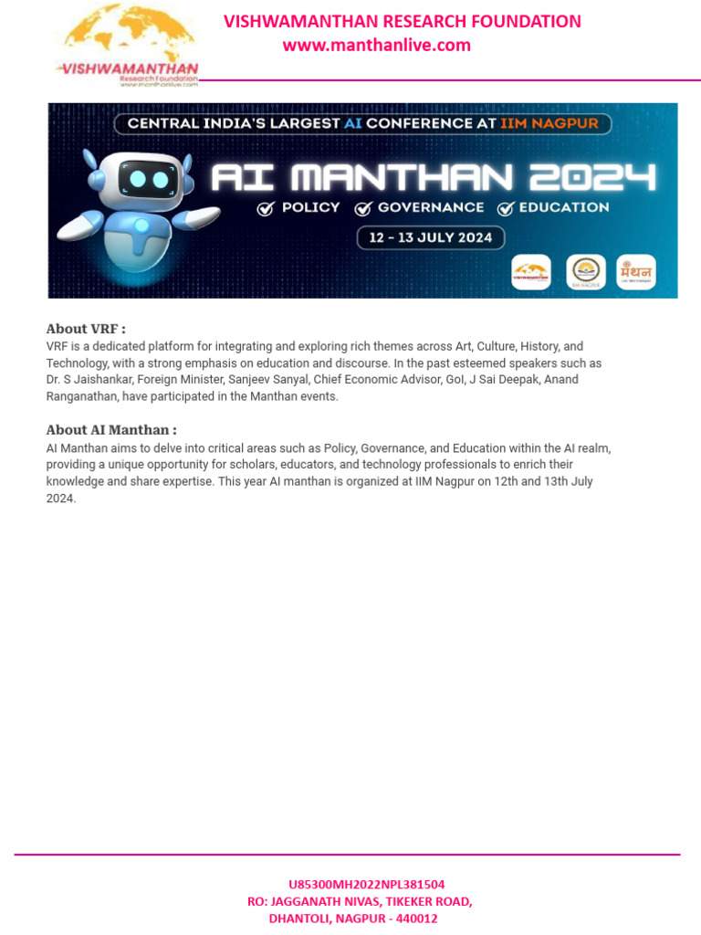 Agenda AI Manthan | PDF