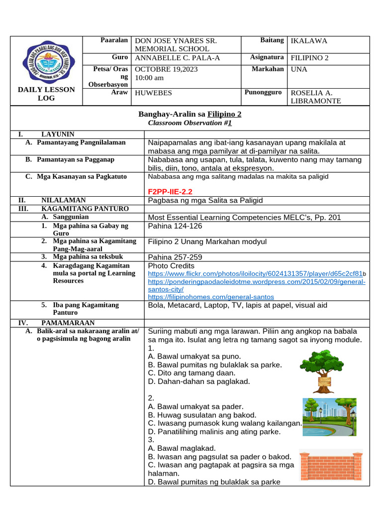 q1.Filipino2.Demo - Pagsunod Sa Mga Babala | PDF