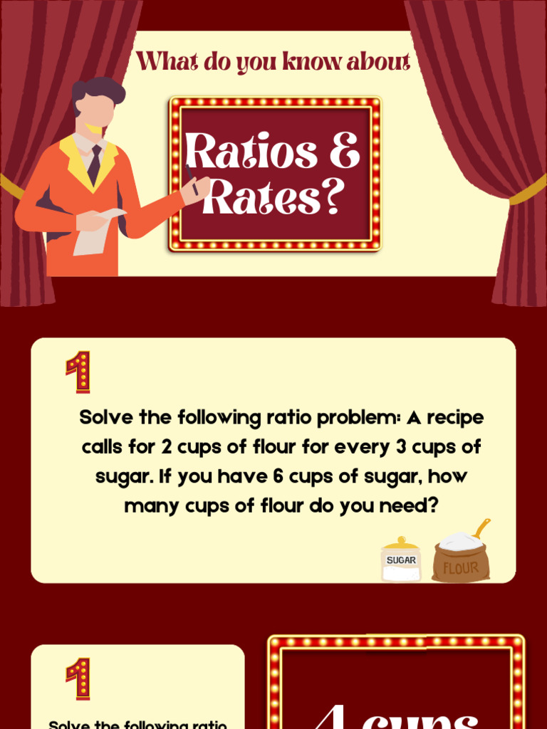 Red and Yellow Simple Bold Ratios & Rates Math Quiz Presentation ...