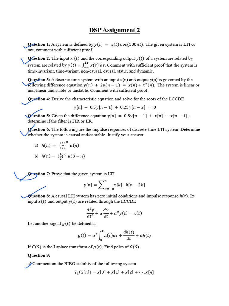 DSP Assignment II | PDF