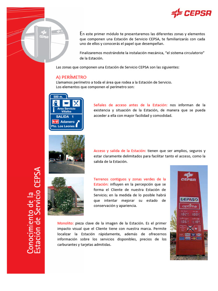 02 - Conocimiento de La Estación de Servicio CEPSA | PDF