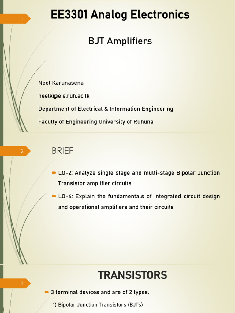 BJT Amplifiers | PDF