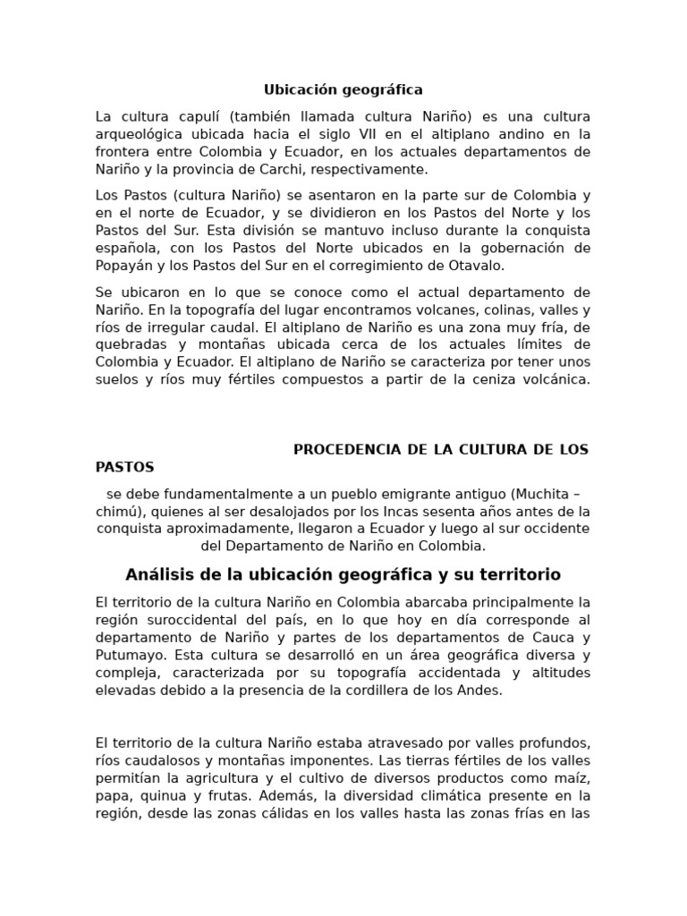 Historia Cultura Capuli | PDF