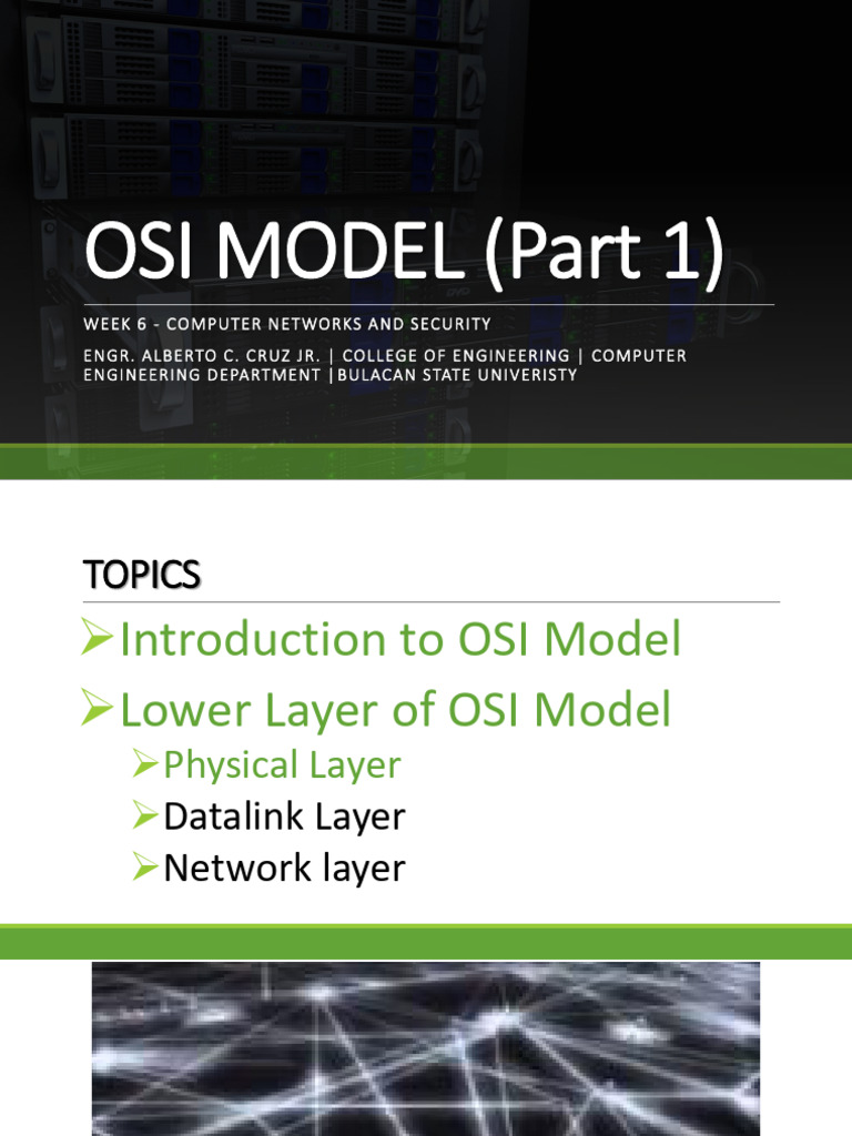Week 6 - Compnet Intro To Osi Model Part 1 | PDF