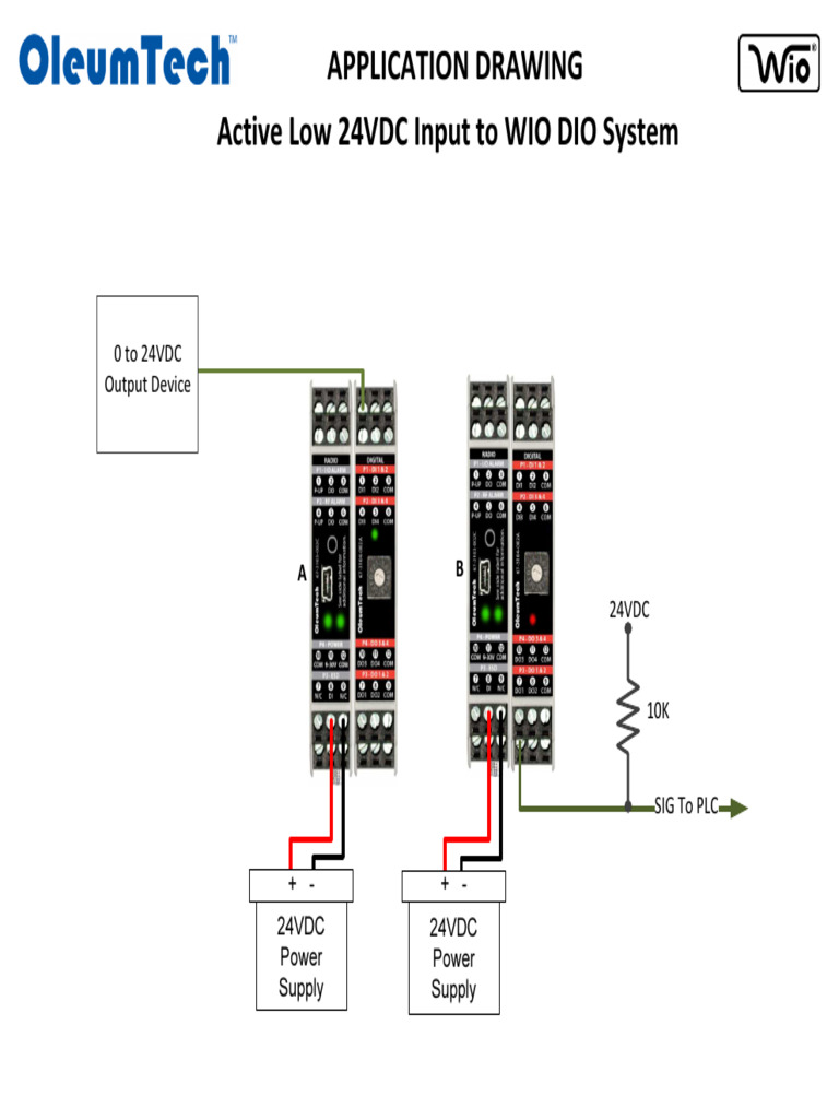 Active Low 24VDC WIO DIO Wiring Diagram | PDF