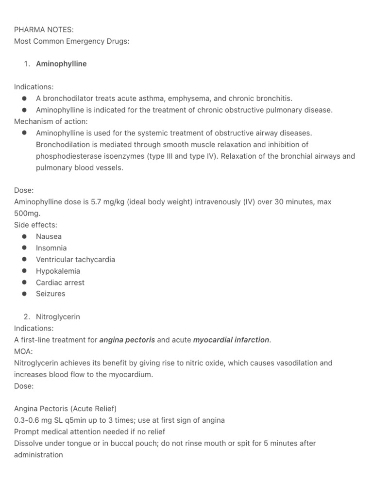 Pharma Notes | PDF