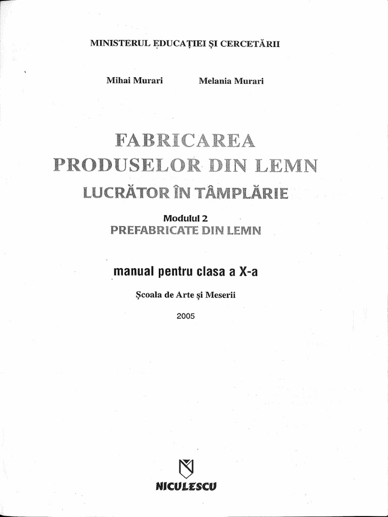 Fabricarea Produselor Din Lemn - Modul.2-80pag | PDF