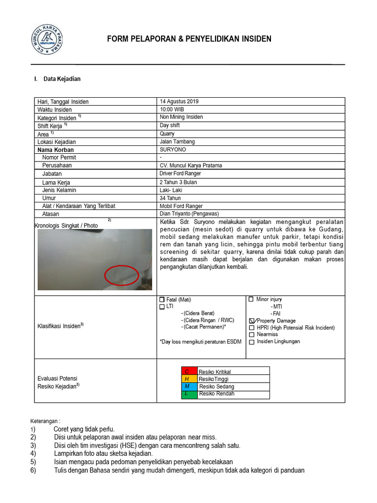Laporan Penyelidikan Insiden | PDF