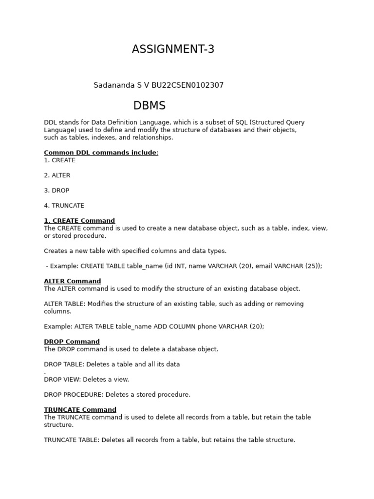 DBMS Assignment 324 | PDF