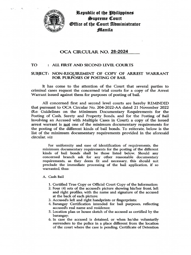OCA Circular No. 28-2024 | PDF
