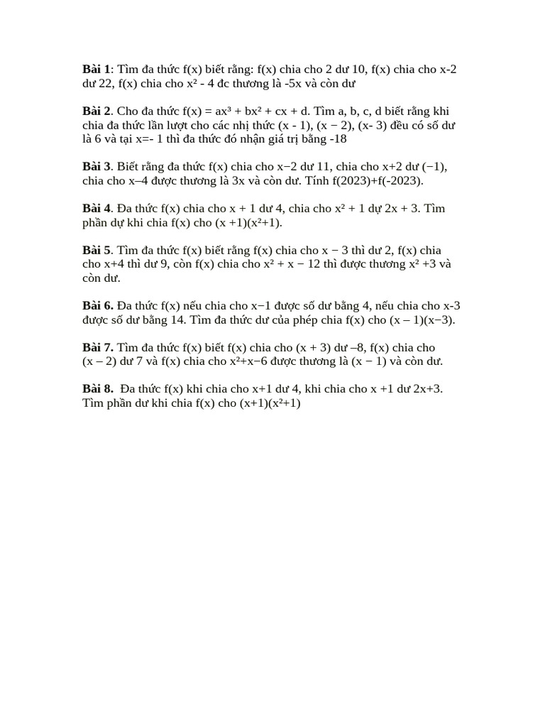 BTVN Toán C Vân | PDF