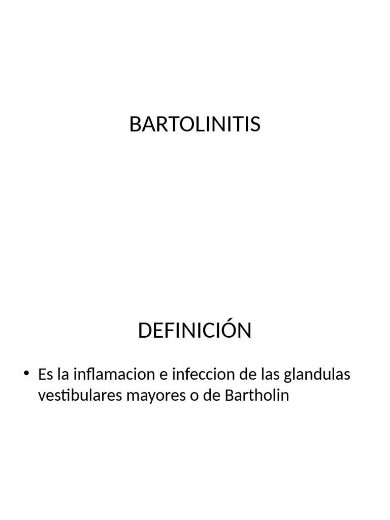Bartolinitis y EIP | PDF