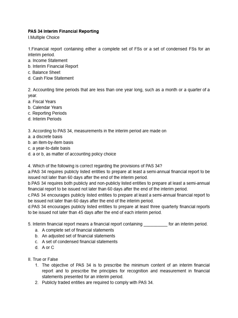CFAS Quiz Questions | PDF
