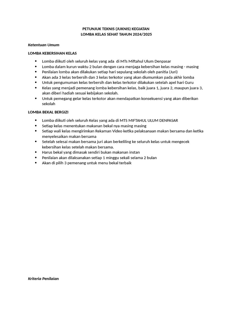 Petunjuk Teknis | PDF