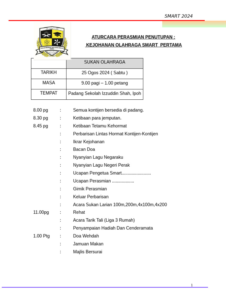 Ajk Sukan 2024 | PDF