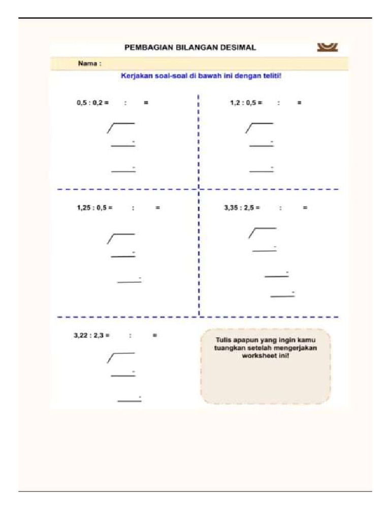 KELAS 6 MAT PECAHAN DESIMAL | PDF