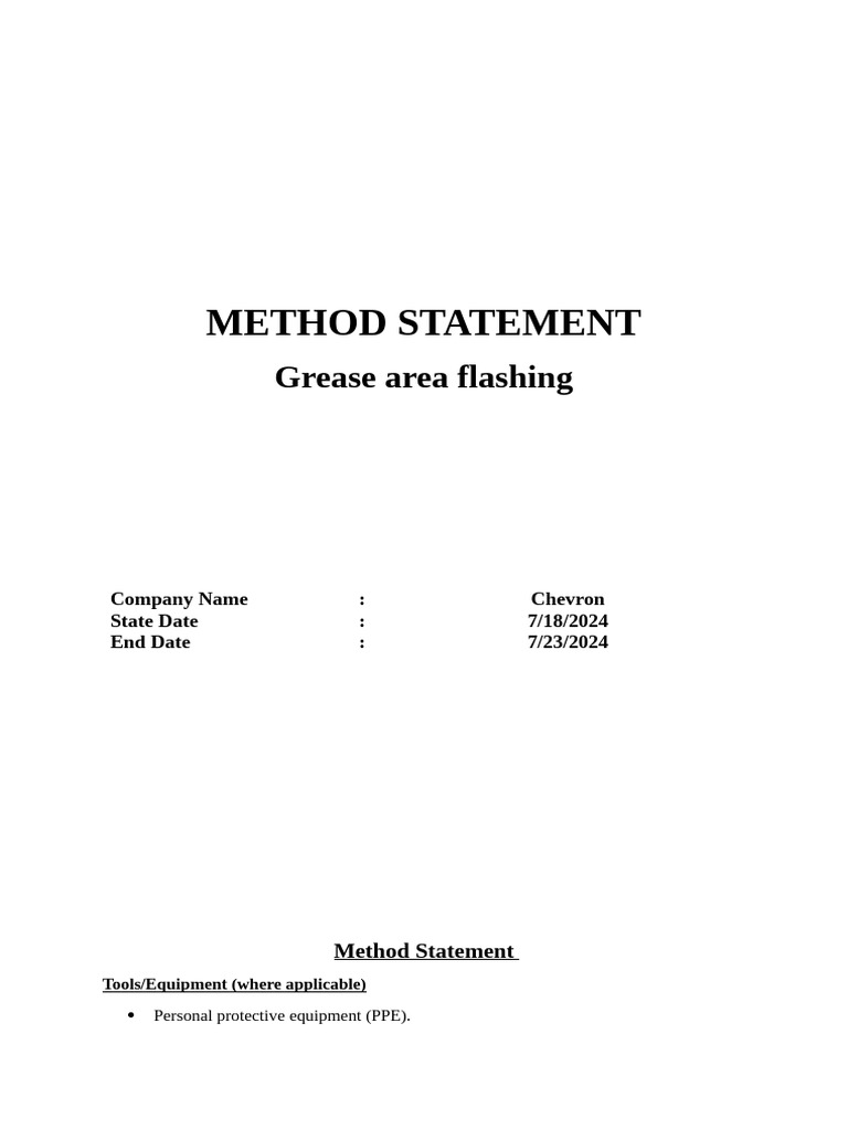 Grease Area Flashing | PDF