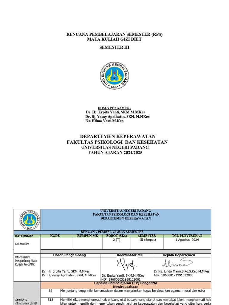 RPS Gizi & Diet | PDF