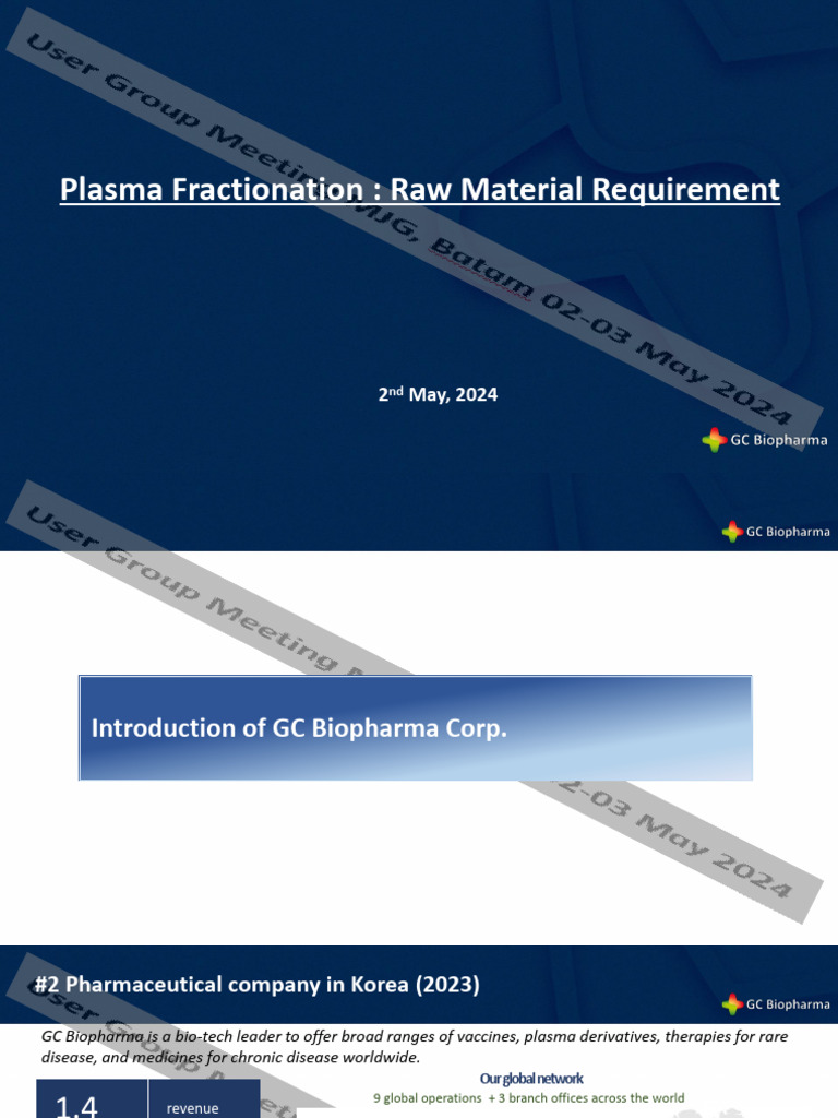 Plasma Fractionation Insights | PDF | Blood Plasma | Serology