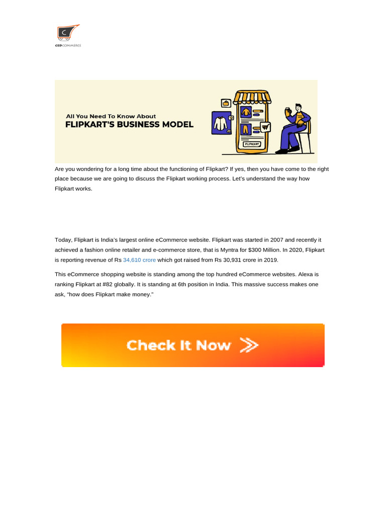 lets-understand-the-how-flipkart-works-CedCommerce | PDF