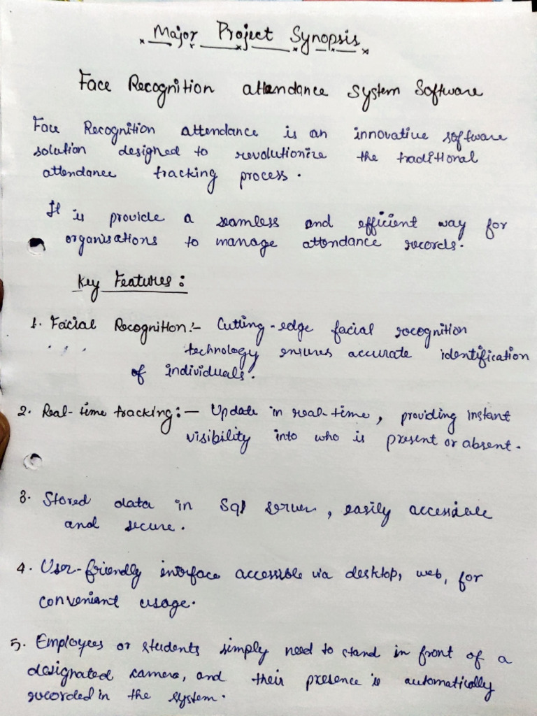 Major Project Synopsis | PDF