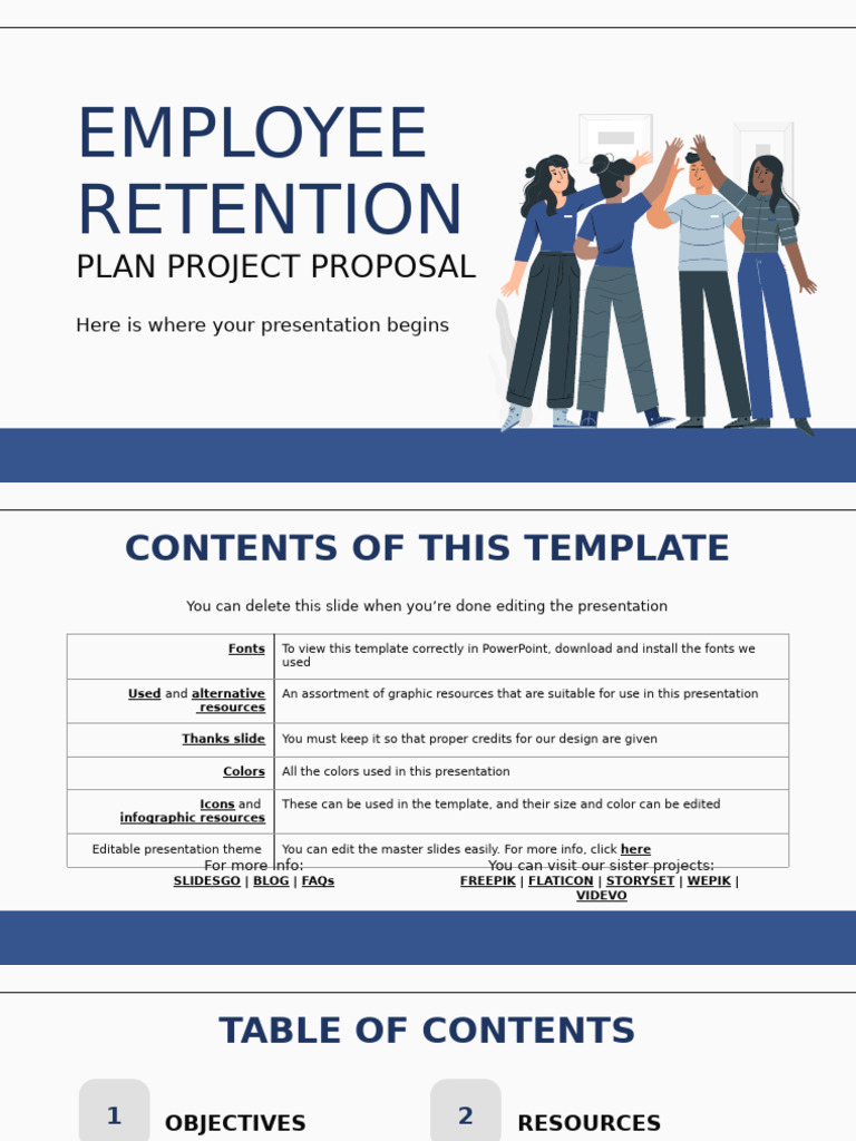 Employee Retention Plan Project Proposal by Slidesgo | PDF