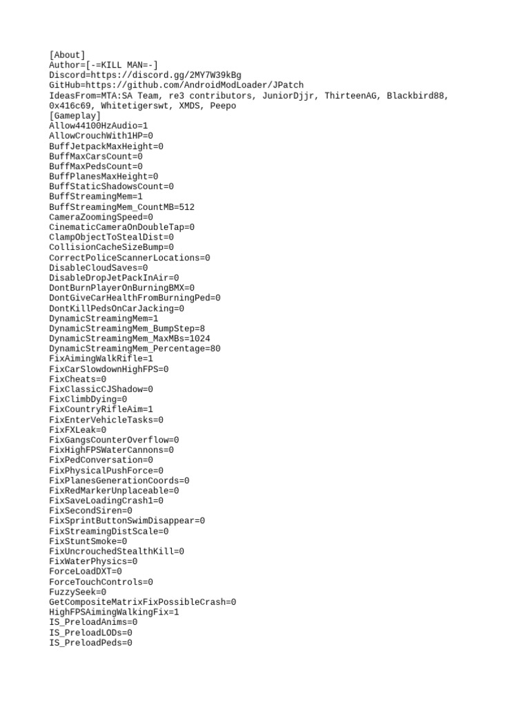 SJJ Jpatch Ini | PDF