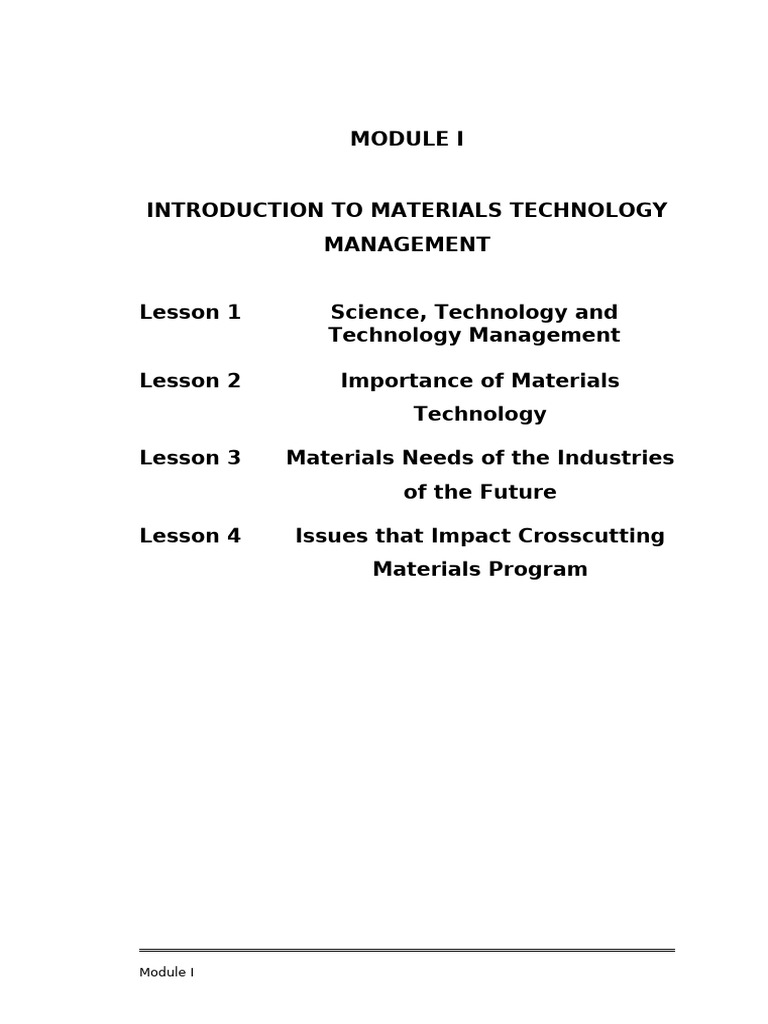 ITPM 102 Module I 1 | PDF