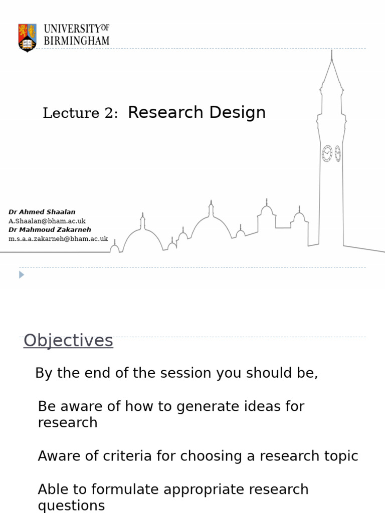 Lecture 2 - Research Design | PDF