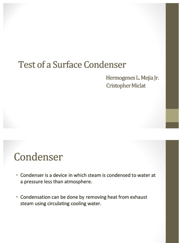 7 Test of A Surface Condenser | PDF