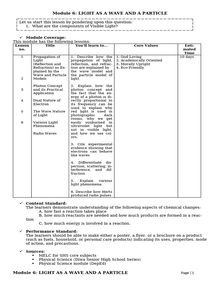 Physical Science Q2 Week 11 12 | PDF