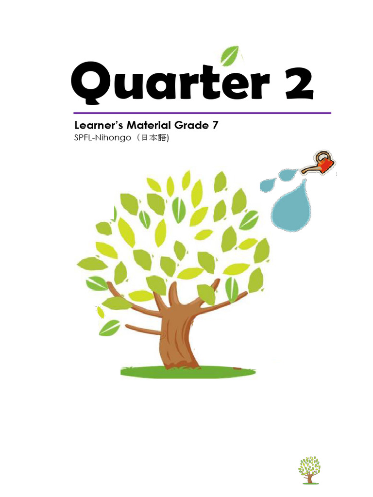 SPFL-Nihongo Learner's Material For Grade 7 - 2 | PDF