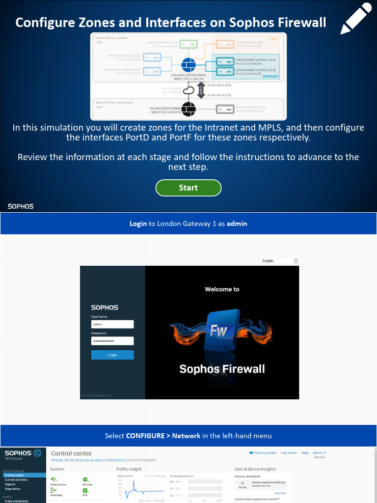 FW1515 20.0v1 Simulation_Configure Zones and Interfaces | PDF
