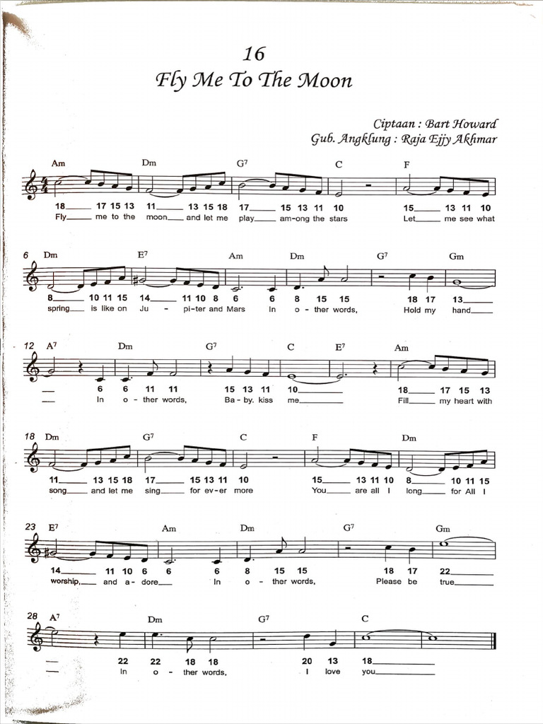 Fly me to the moon pdf | PDF