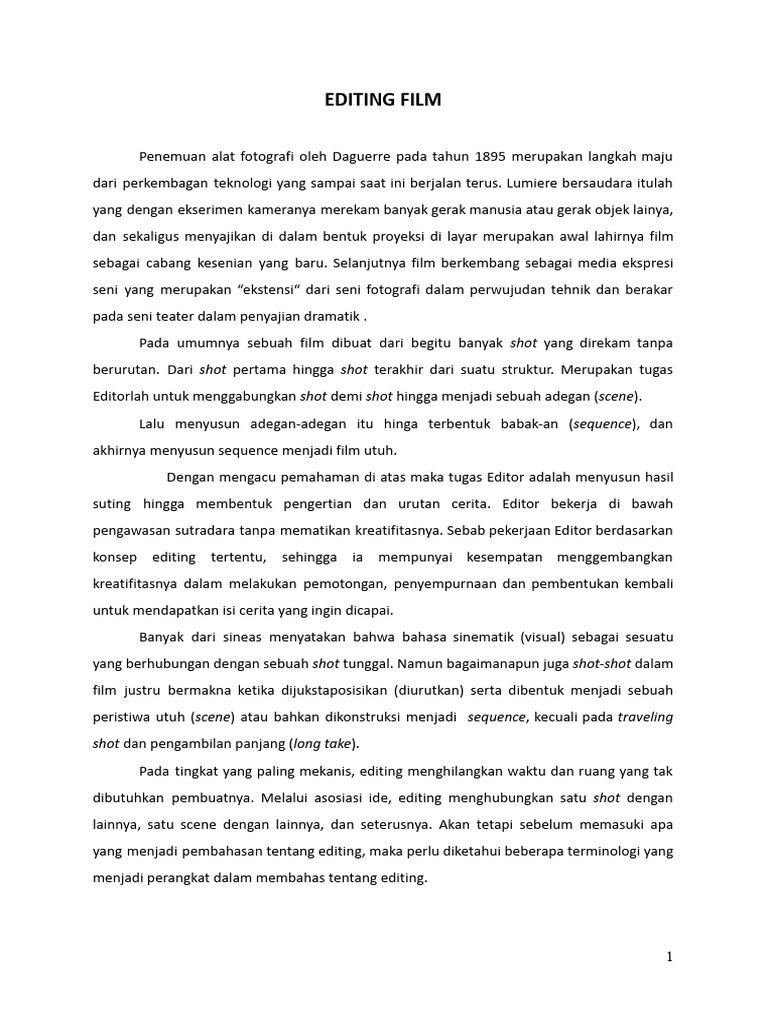 Modul Workshop EDITING FILM-MAN | PDF | Art