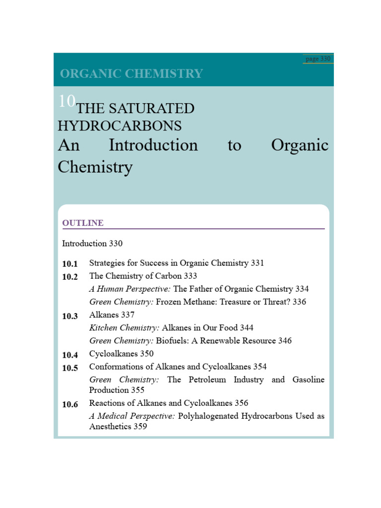 General Organic and Biochemistry - (10 An Introduction To Organic ...