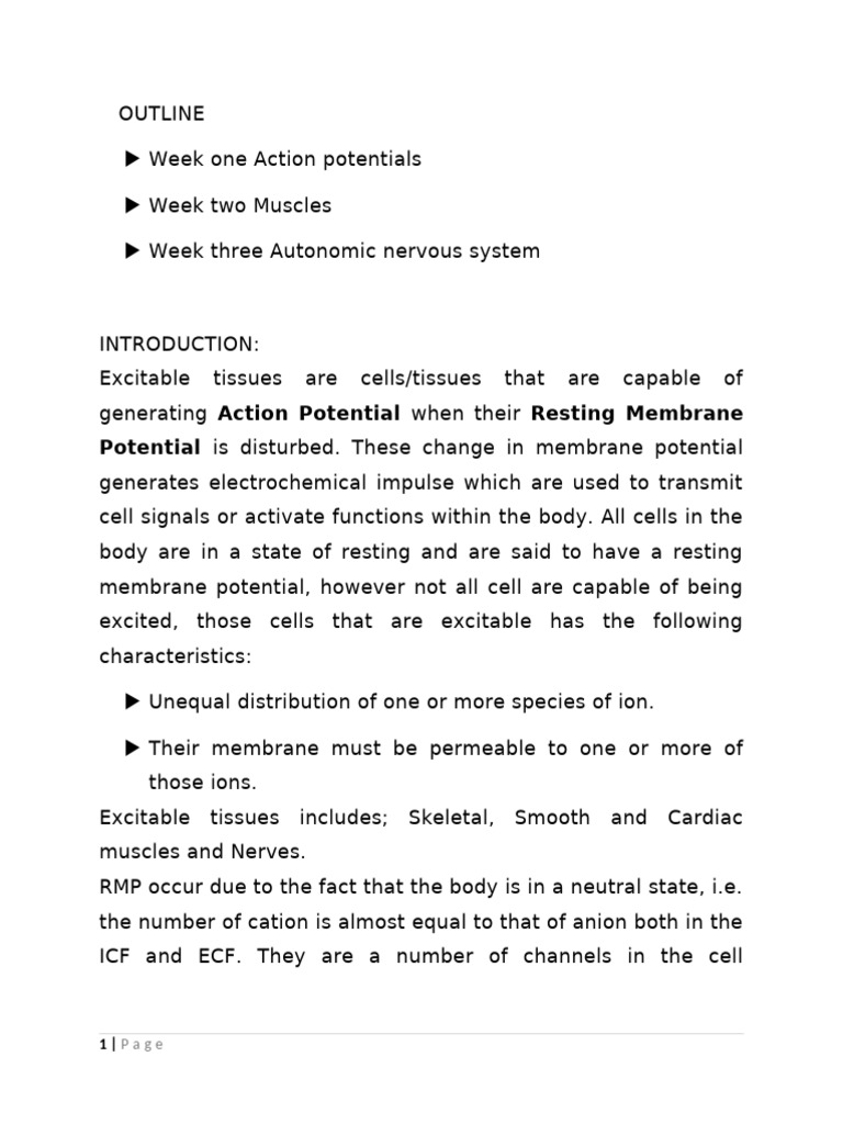 1 Membrane Potentials | PDF