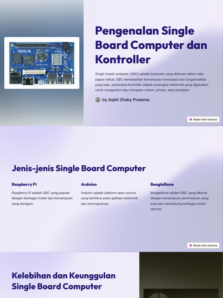 Pengenalan Single Board Computer Dan Kontroller: by Aqbil Zhaky Pratama | PDF
