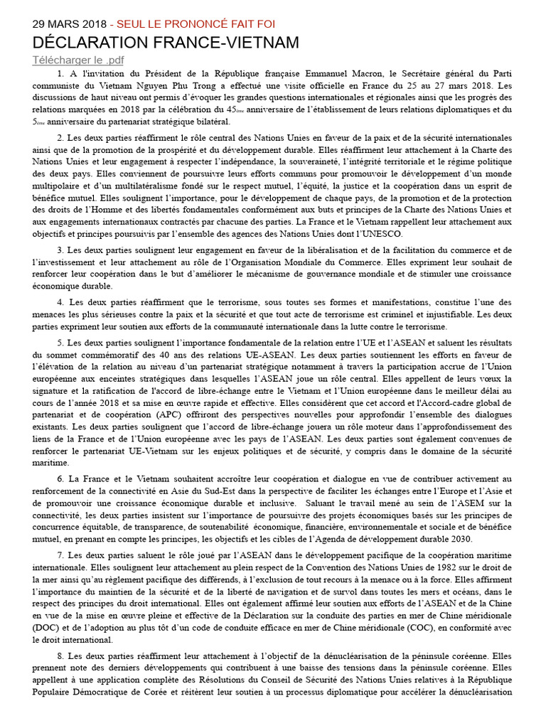 Declaration FR VN | PDF