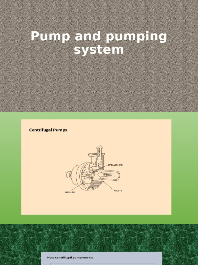 Pump and Pumping System | PDF
